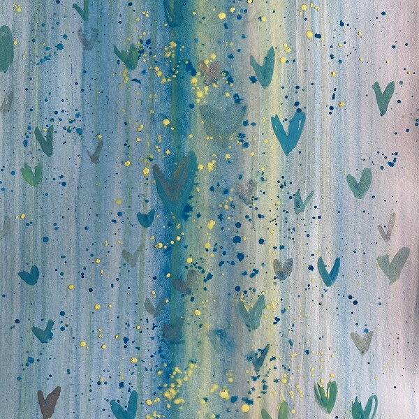 Hand Painted Heart - Etsy