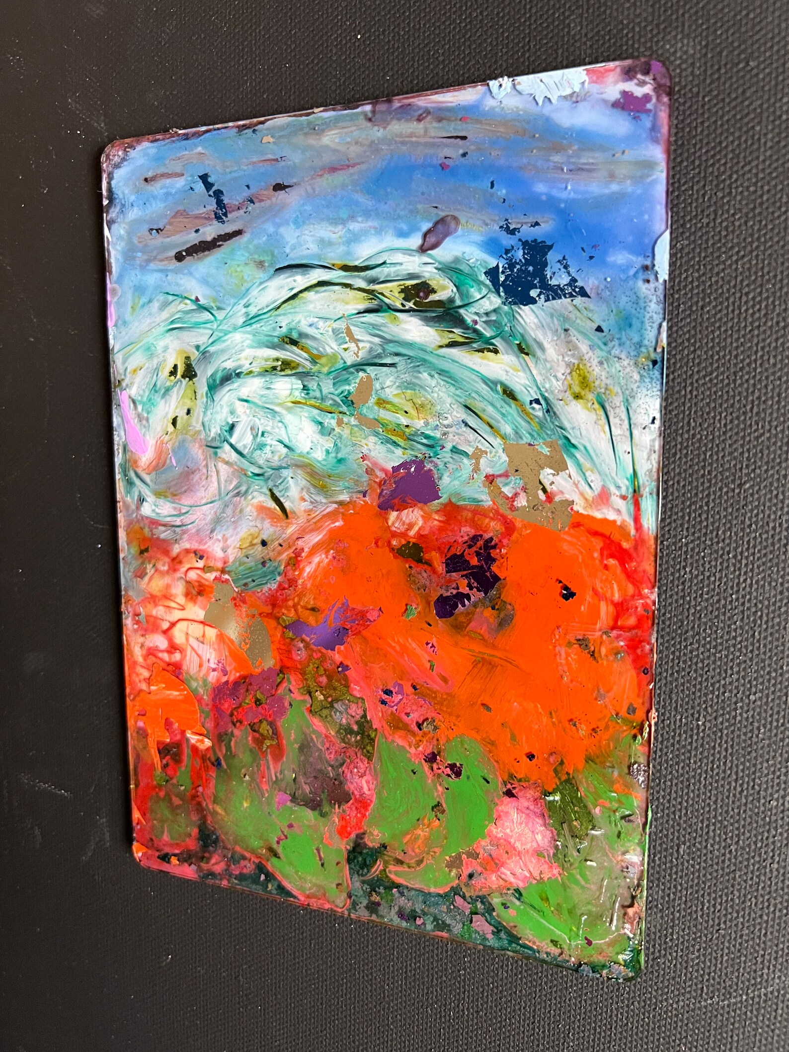 Abstract Acrylic Reverse Painting on Plexiglass 7x5 Ready to - Etsy
