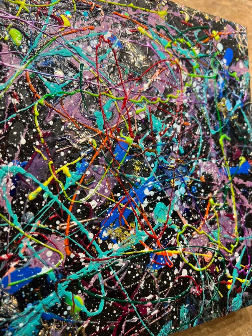 Abstract Canvas Panel Art Board 10x10 Square Modern Bright - Etsy