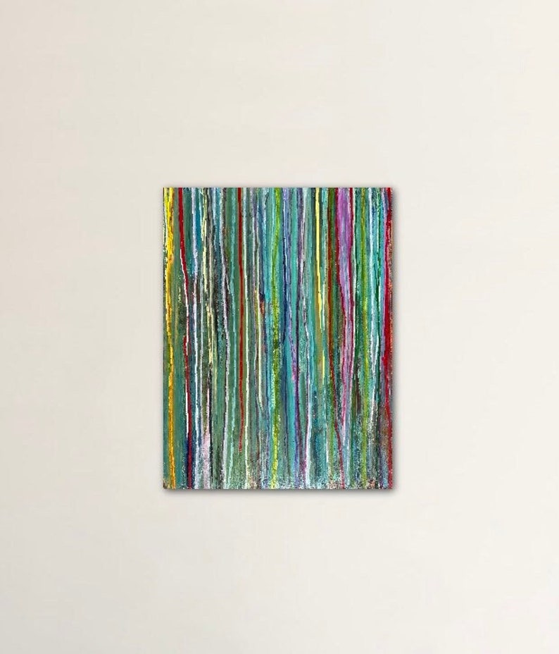 Original Acrylic Drip Painting on 24x18 Canvas Ready to Ship Canvas ...