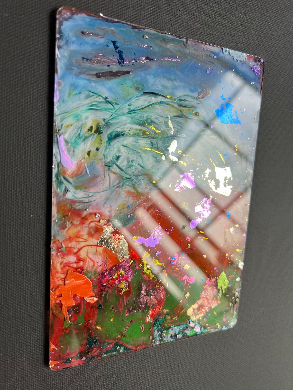 Abstract Acrylic Reverse Painting on Plexiglass 7x5 Ready to - Etsy