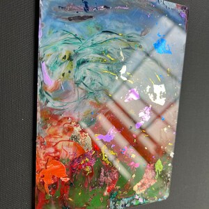 Abstract Acrylic Reverse Painting on Plexiglass 7x5 Ready to Slip Into ...
