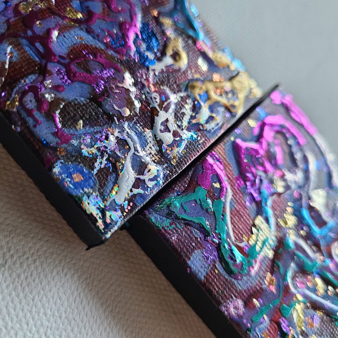 Original Abstract Art Magnet Set, Hand-painted Canvas (2.5x2.5in) - Etsy