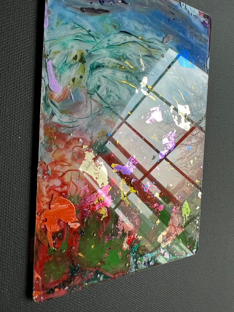 Abstract Acrylic Reverse Painting on Plexiglass 7x5 Ready to - Etsy