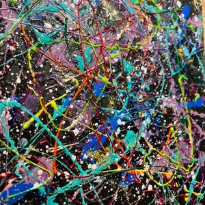 Abstract Canvas Panel Art Board 10x10 Square, Modern Bright Vibrant ...