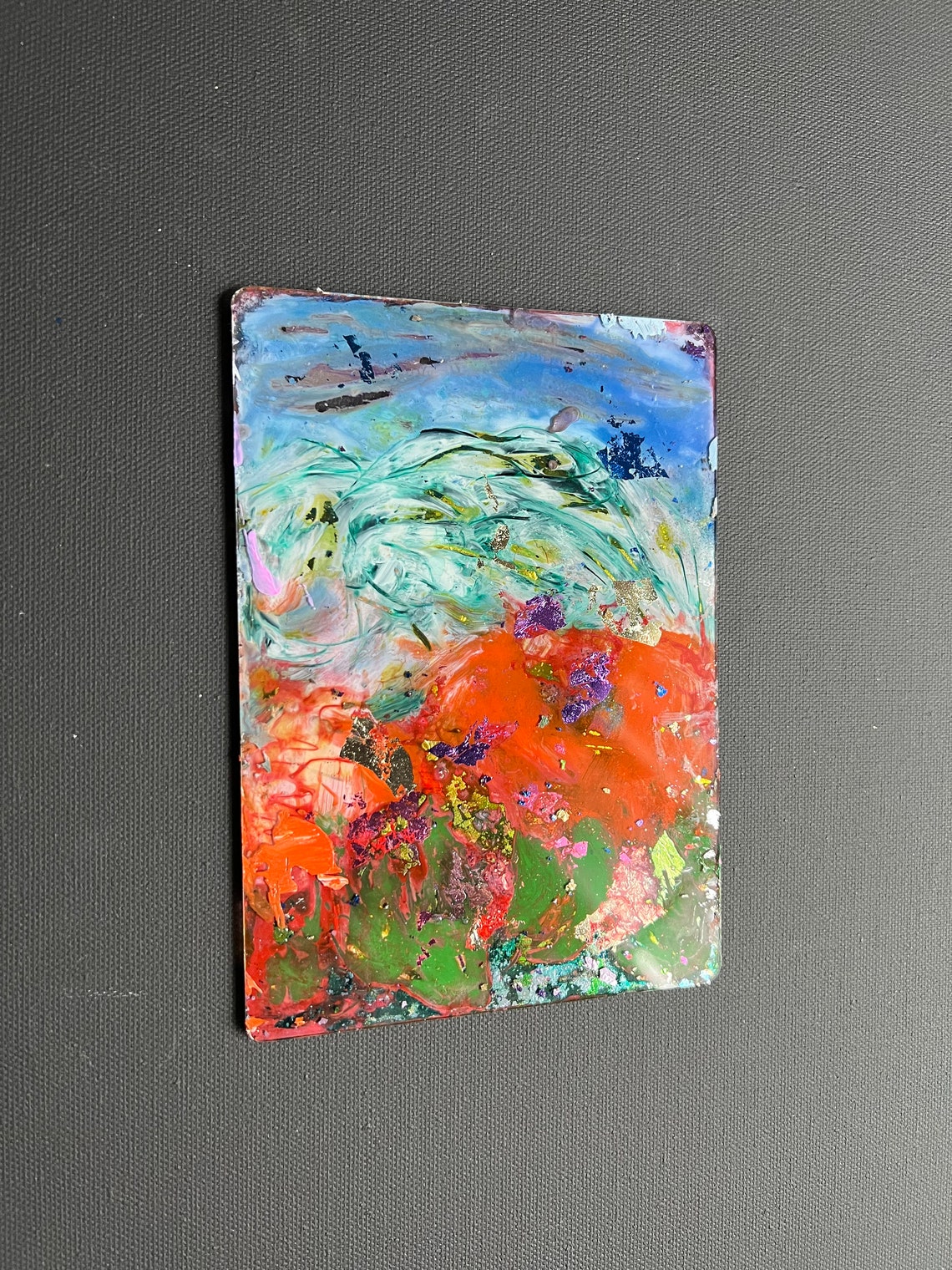 Abstract Acrylic Reverse Painting on Plexiglass 7x5 Ready to - Etsy