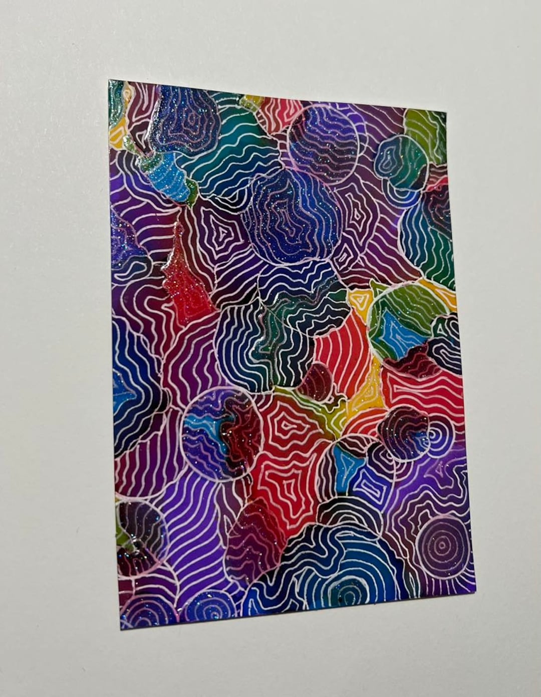 Abstract Original, Ink, Marker, Whimsical Happy Geometric Expressive ...