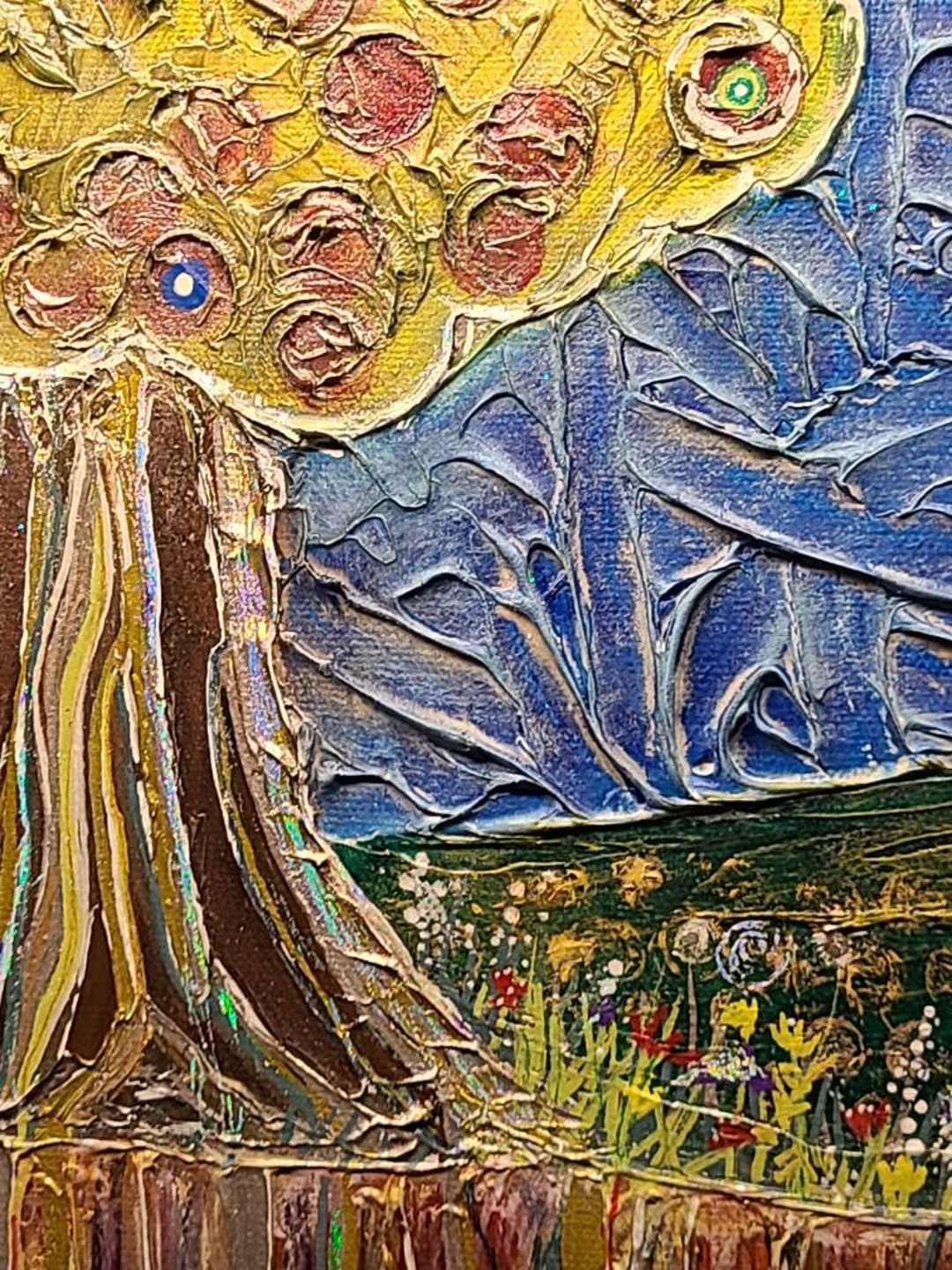 Textured Tree Landscape Original Painting 18x24 Canvas - Etsy