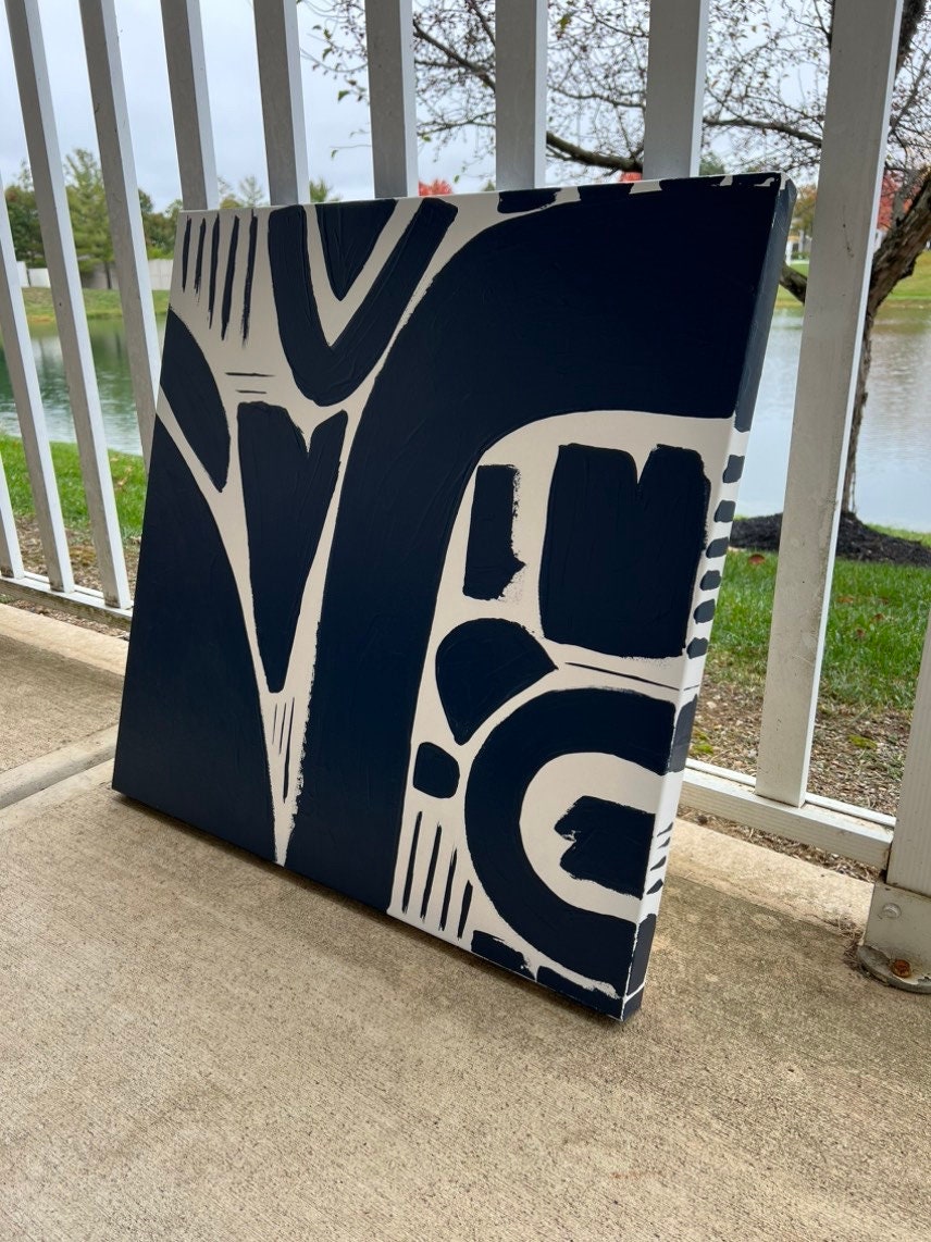 X Large Abstract Art Modern Square Geometric Shapes Scandinavian Home ...