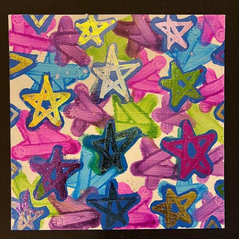 Abstract Art With Stars - Etsy