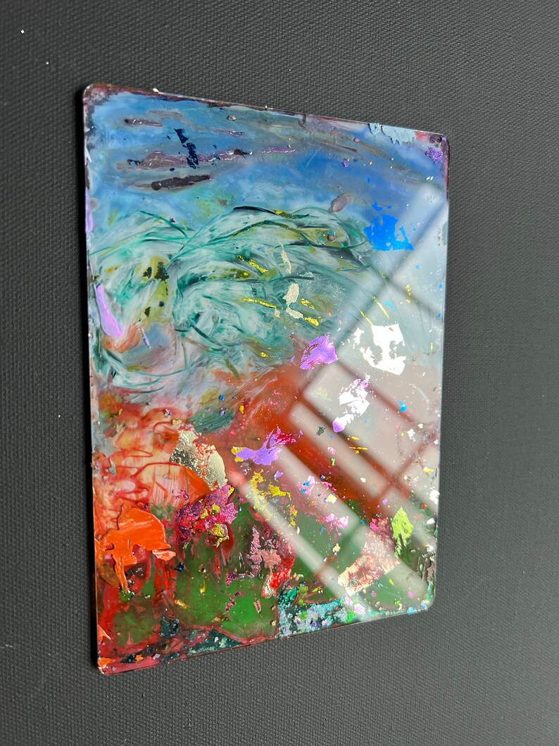 Abstract Acrylic Reverse Painting on Plexiglass 7x5 Ready to - Etsy