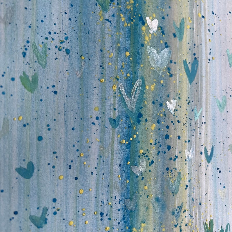 Hand Painted Heart - Etsy