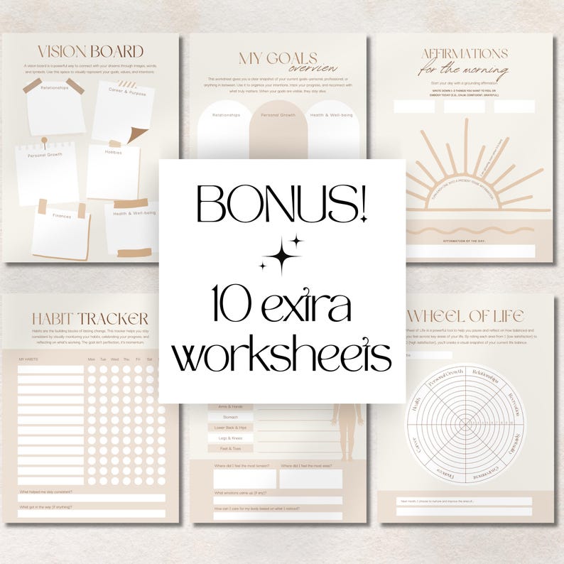 Vision Board 2026: Printable Goal Setting and Manifestation Planner ...