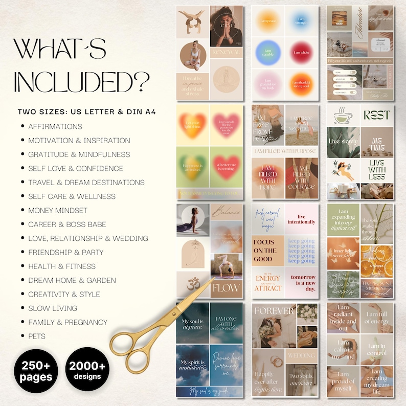 Vision Board 2026: Printable Goal Setting and Manifestation Planner ...