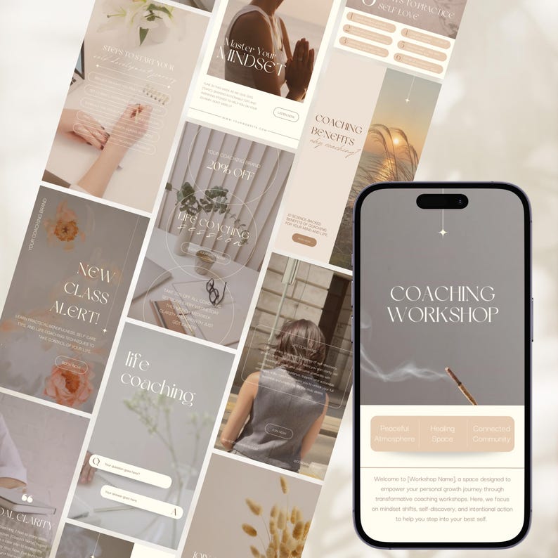 Life Coaching Instagram Reels Templates, Canva Editable (digital ...