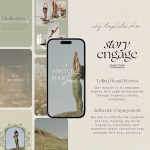 Yoga Aesthetic Instagram Templates, Yoga Studio Quotes, Yogi Teacher ...