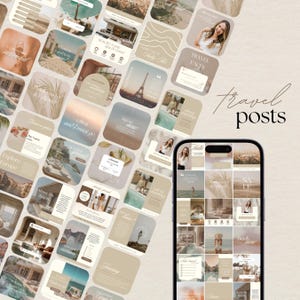 1500 Travel Instagram Templates: Social Media Travel Agent Branding Kit ...