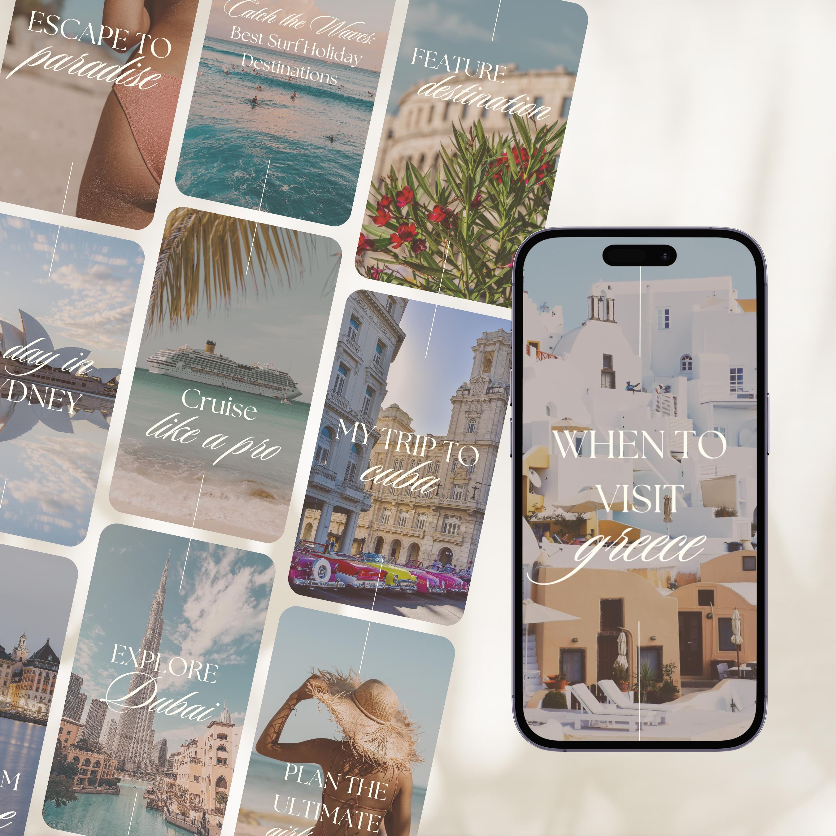 Travel Instagram Reel Cover Templates: Travel Content for Social Media ...