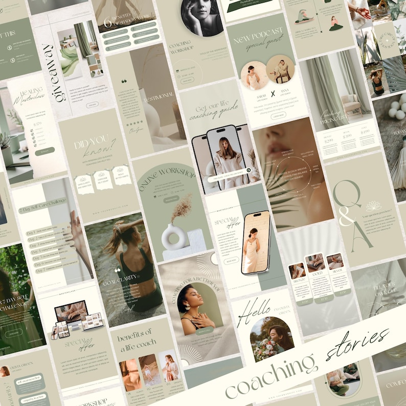 2000 Coaching Instagram Templates: Life Coach Social Media Bundle ...