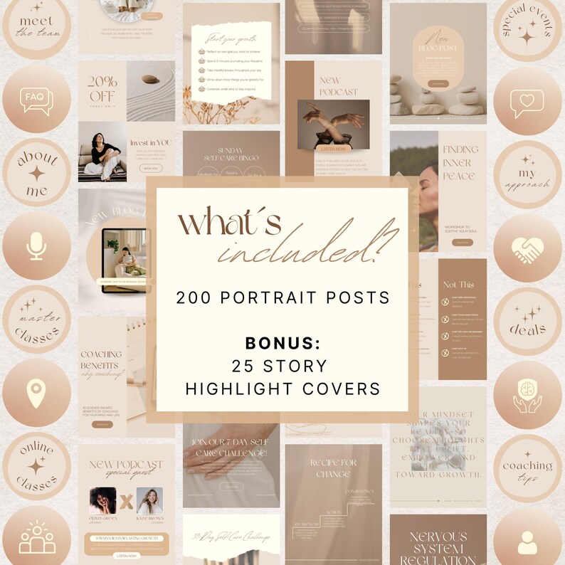 Coaching Instagram Template Canva, Life Coach Insta, Coaching Business ...