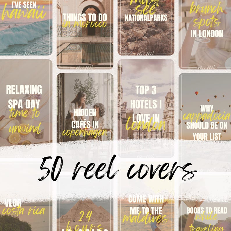 Travel Instagram Reel Cover Templates: Travel Content for Social Media ...