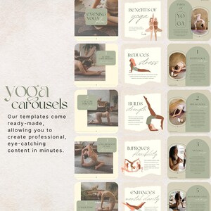 Yoga Instagram Post Templates: Yoga Studio & Instructor Social Media ...