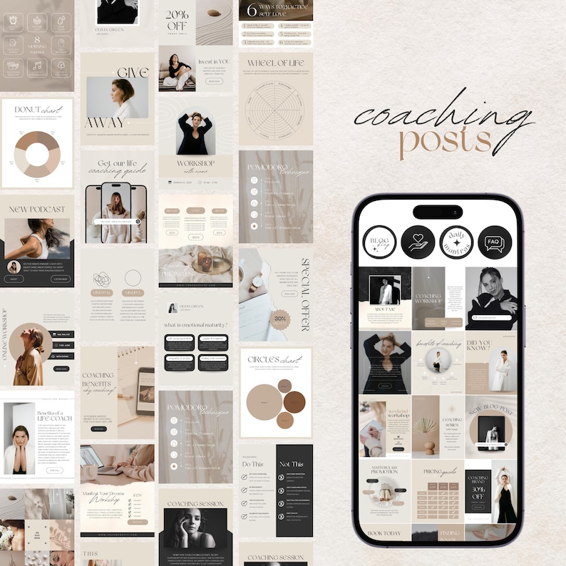 Coaching Instagram Vorlage Canva, Life Coach Insta, Coaching Business ...