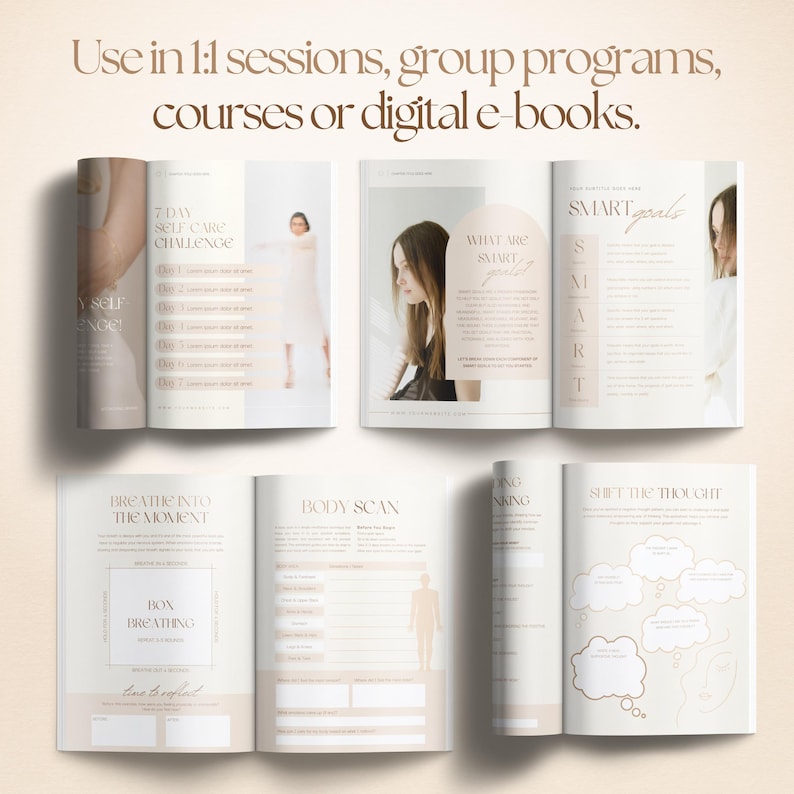 320-page Coaching Workbook & Worksheet Template: Ebook Lead Magnet ...