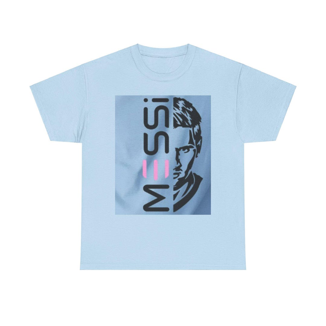 Lionel Messi Logo T-shirt Light Blue - Etsy