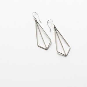 Modern Geometric Earrings of Angles and Lines Handmade of - Etsy