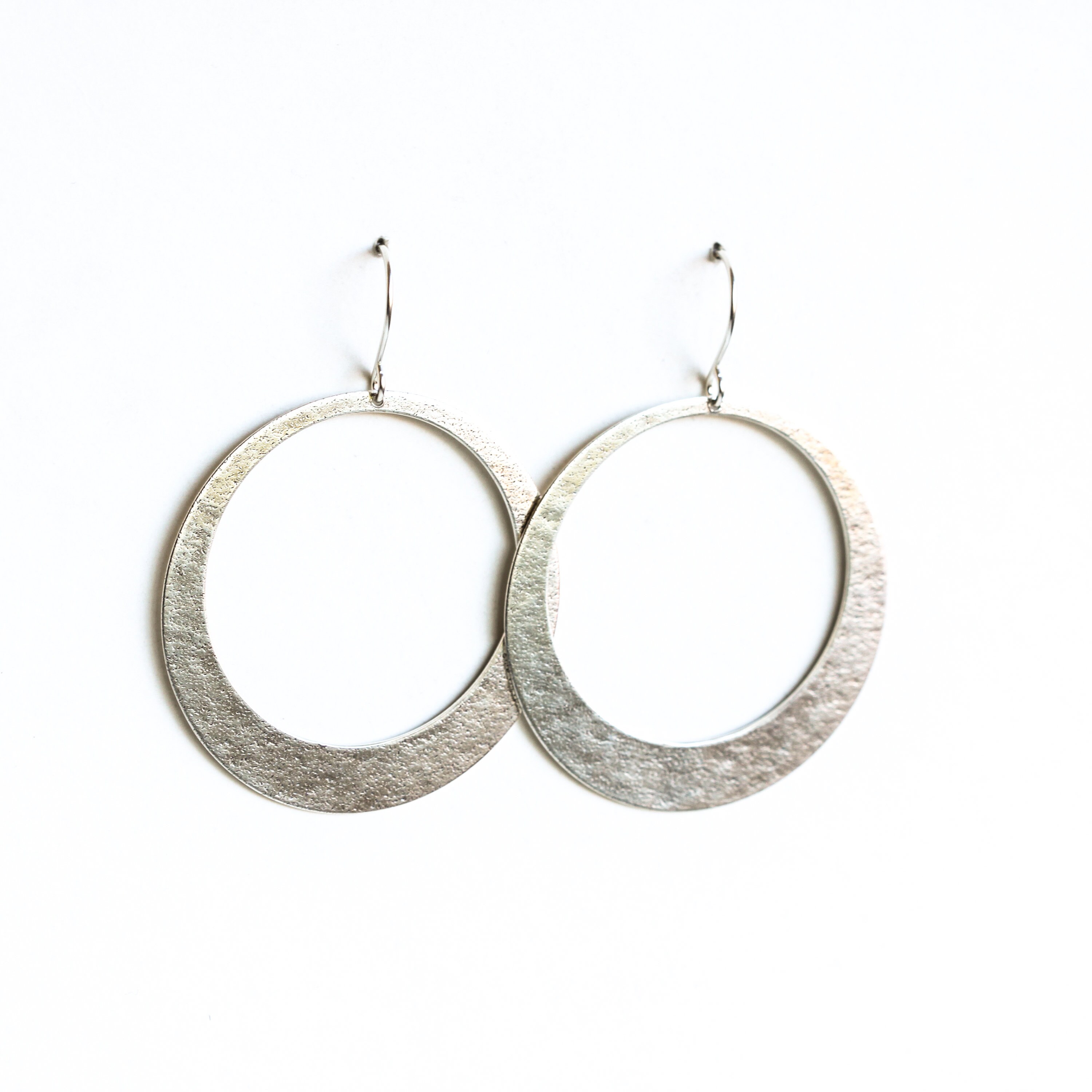 Big Silver Hoop Earrings Large Statement Jewelry in a - Etsy UK