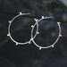 Edgy Sterling Silver Hoop Earrings in a Contemporary Design and Matte ...