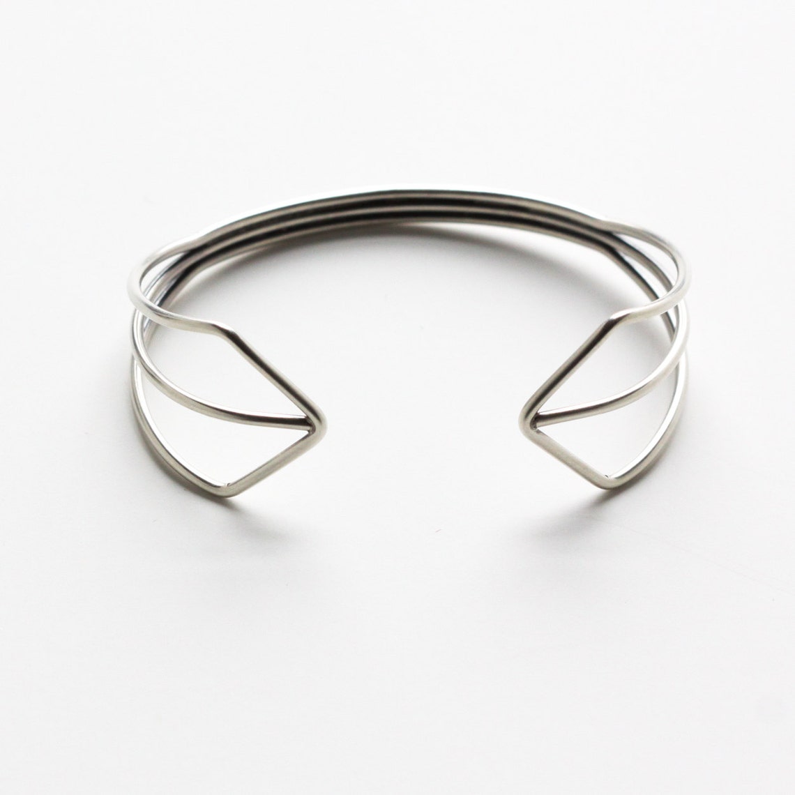 Geometric Bracelet Designed With Angles and Lines Its Open | Etsy