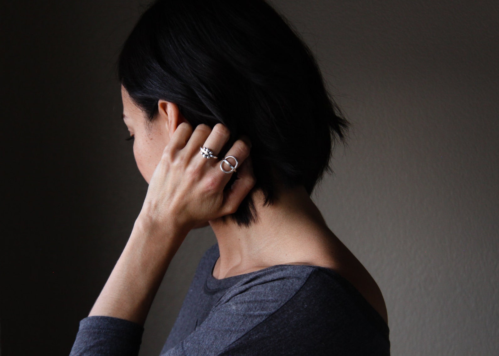 Perfect Everyday Silver Ring, Minimalist Design of Silver Bubbles ...