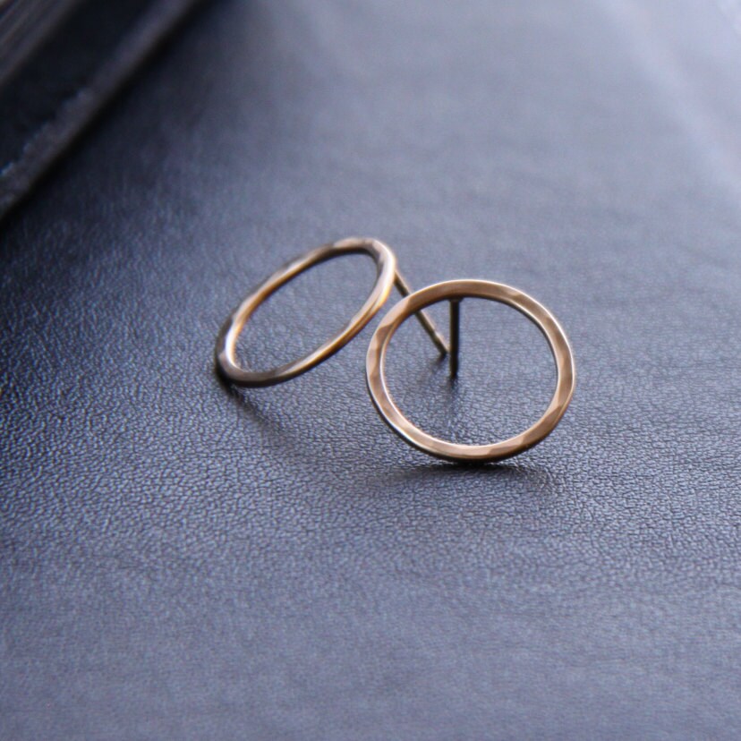 Modern Solid 14K Gold Earrings Handmade in a Modern Classic | Etsy