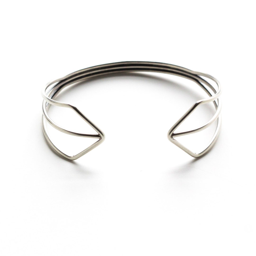 Geometric Bracelet Designed With Angles and Lines, Its Open Shape ...