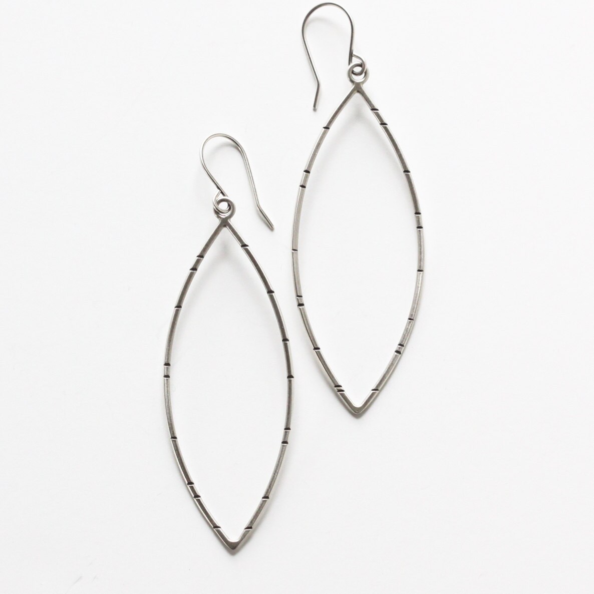 Striking Sterling Chisel Silver Earrings Handcrafted in a - Etsy
