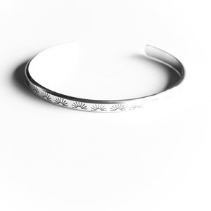 Minimalist Sterling Silver Cuff Bracelet With a Repeating Pattern of ...