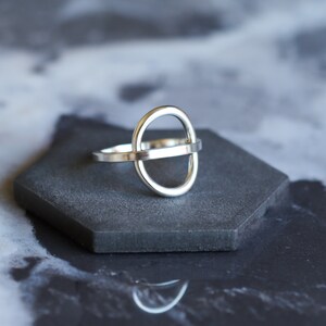 Sculptural and Airy Sterling Silver Ring, a Super Sleek and Streamlined ...