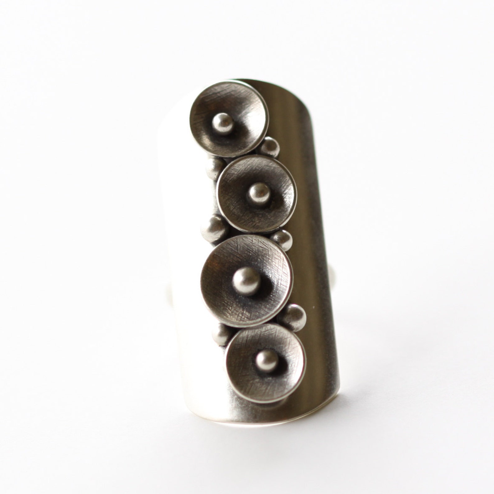 Whimsical Sterling Silver Statement Ring Artistic Arrangement - Etsy