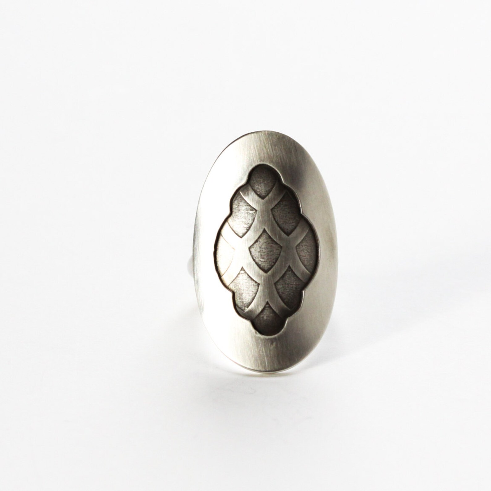 Unique Silver Ring Ethnic Moroccan Pattern Encased Under an - Etsy