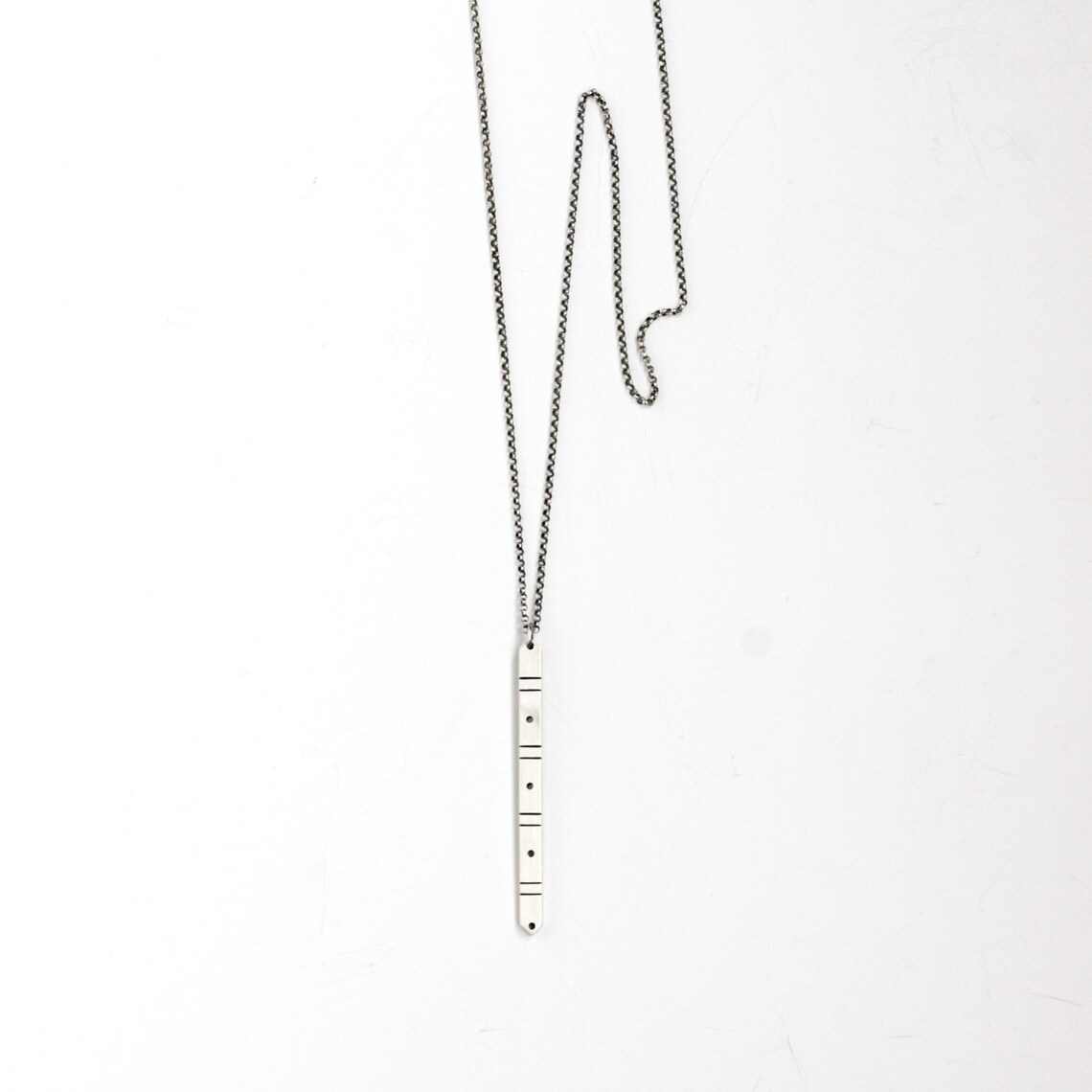 Slender Silver Necklace, Simple and Modern Design Perfect for Daily ...