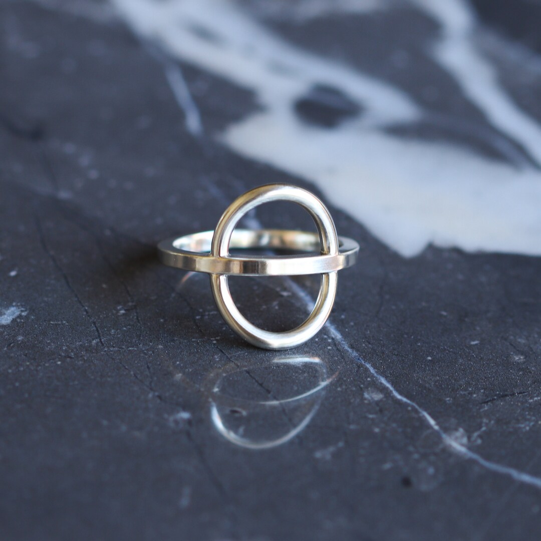 Sculptural and Airy Sterling Silver Ring, a Super Sleek and Streamlined ...