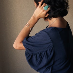 Geometric Bracelet Designed With Angles and Lines, Its Open Shape ...