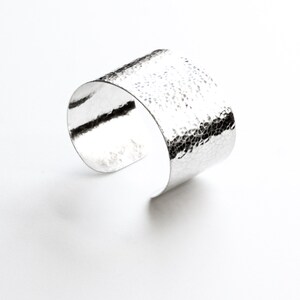 Wide Silver Cuff Hammered and Formed by Hand of Thick 20 Gauge Metal ...