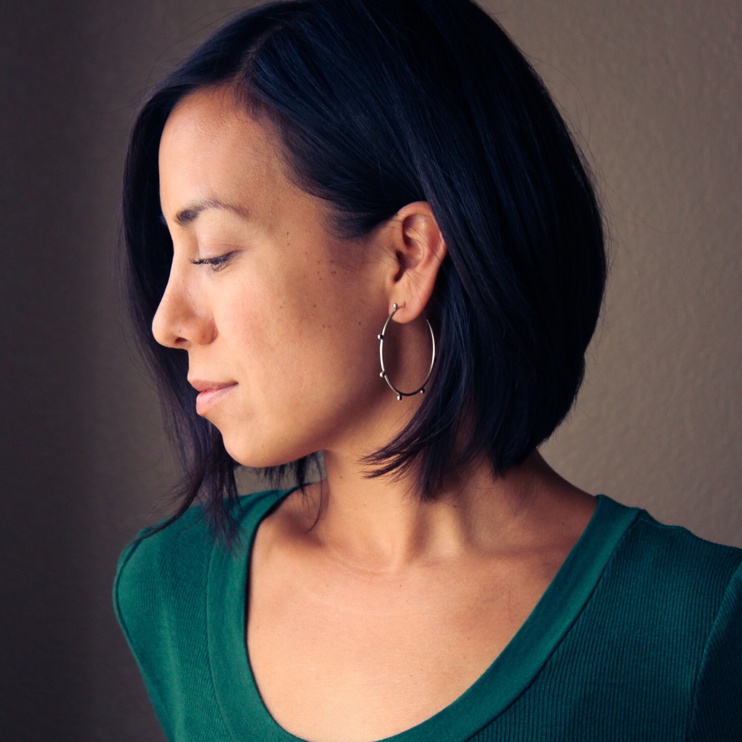 Edgy Sterling Silver Hoop Earrings in a Contemporary Design - Etsy