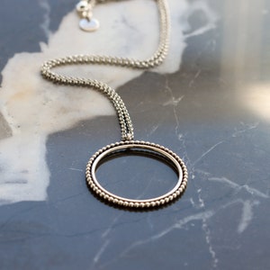 Versatile Everyday Circle Necklace Handmade of Two Concentric Sterling ...