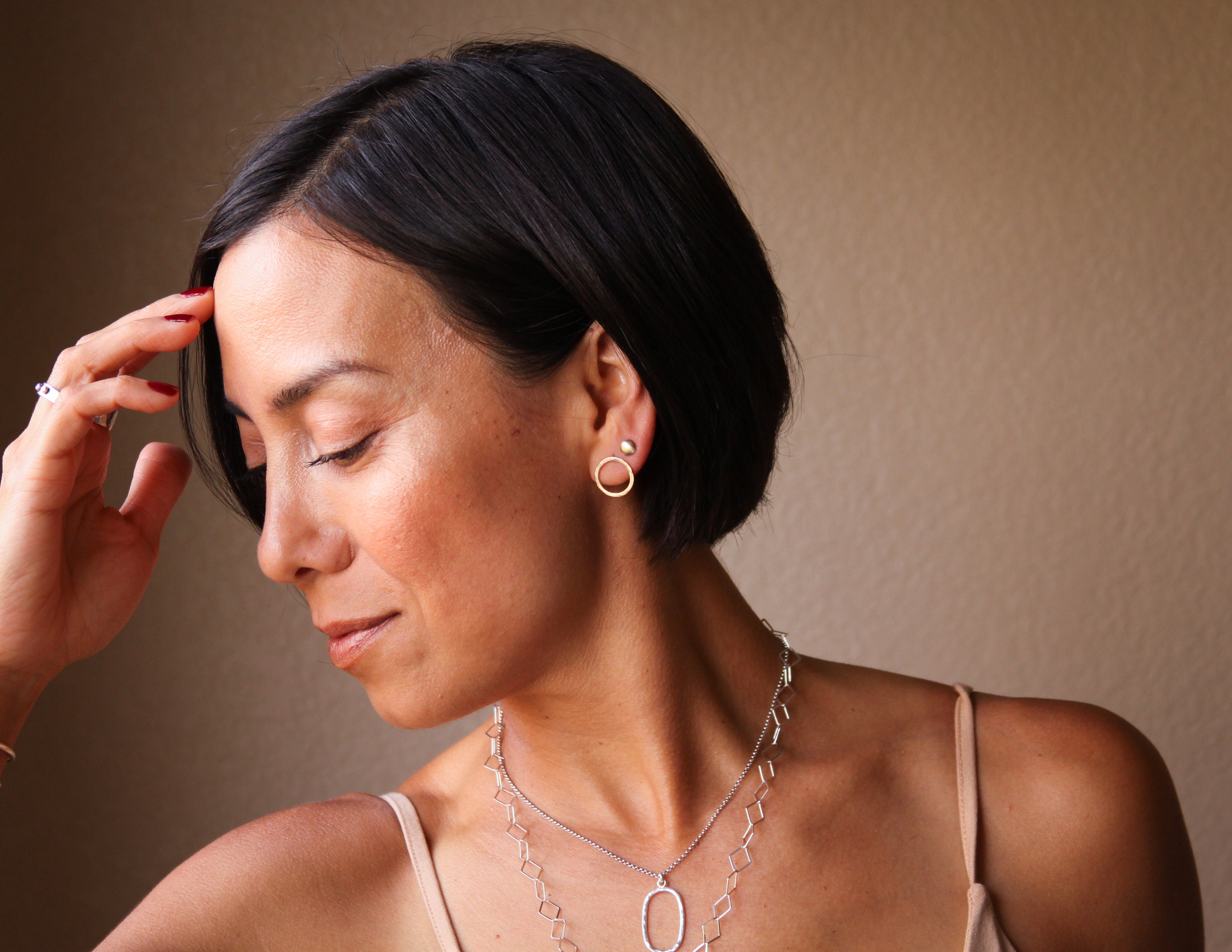 Modern Solid 14K Gold Earrings Handmade in a Modern Classic | Etsy