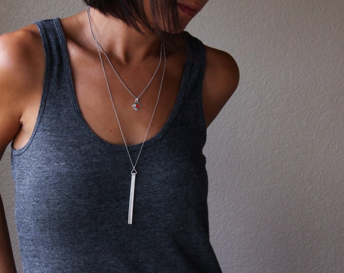 Sterling Silver Necklace With a Simple yet Eye-catching - Etsy