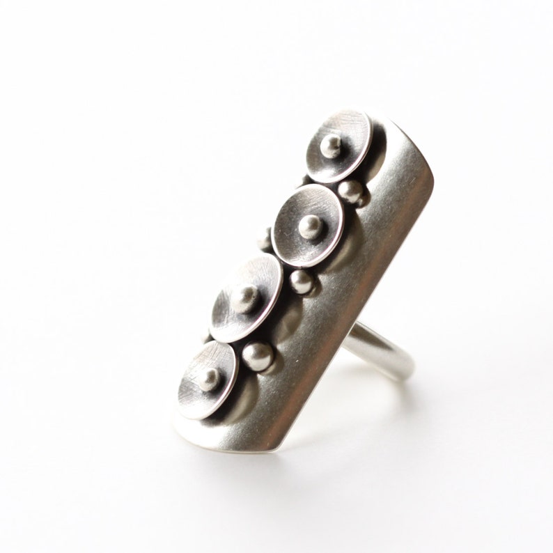 Whimsical Sterling Silver Statement Ring Artistic Arrangement - Etsy